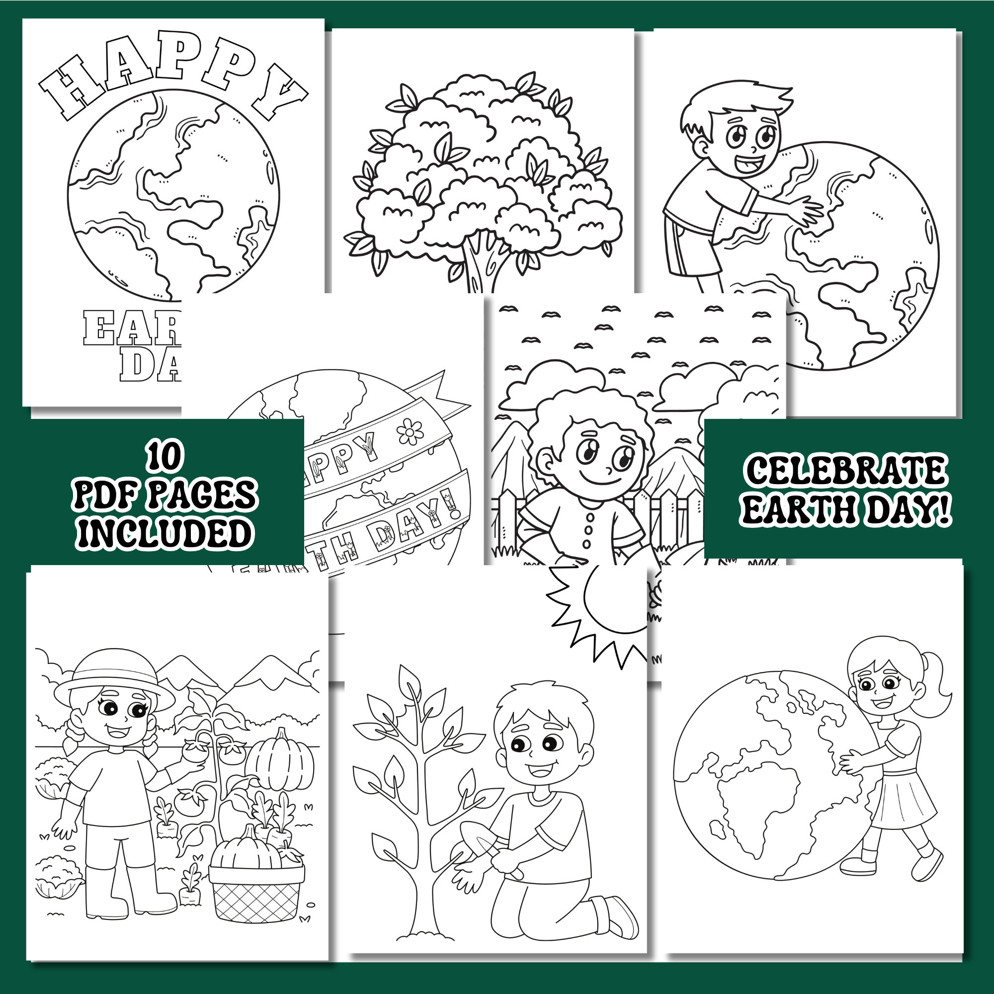 EARTH DAY Coloring Pages - Coloring Sheets for Early Finishers ...