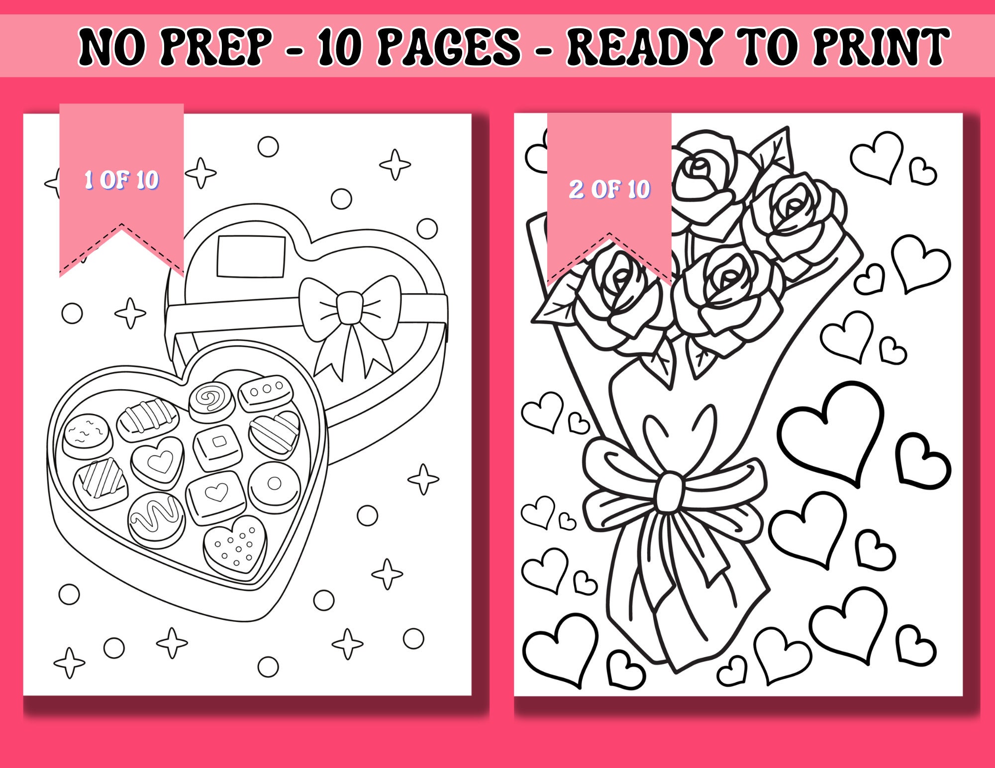 VALENTINE'S DAY Coloring Pages for Kids - Classroom Valentine's Day ...