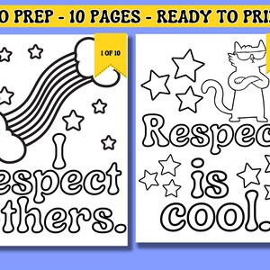 RESPECT COLORING PAGES Week of Respect / Respect Week Coloring Activity ...