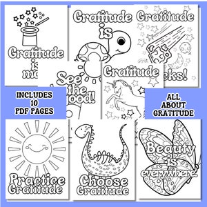 Gratitude Coloring Pages - SEL Positive Affirmations (PDF) - Etsy