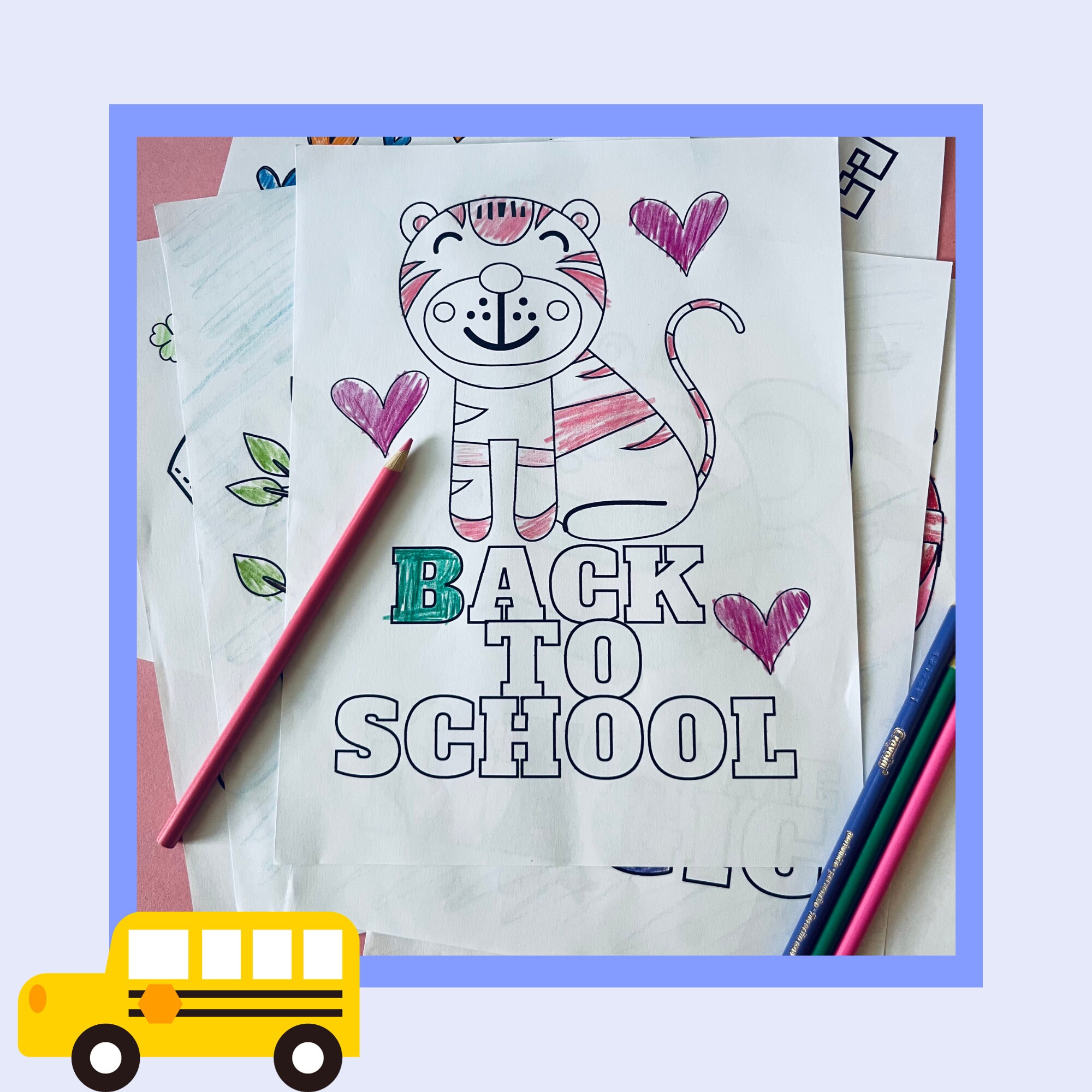 FIRST DAY of SCHOOL Coloring Pages - 1st Day Back to School Coloring ...