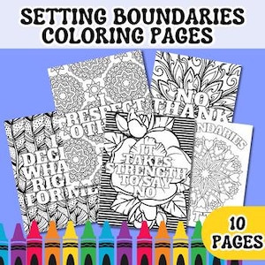 Setting Boundaries Coloring Pages – Self-esteem & Respect (PDF) - Etsy