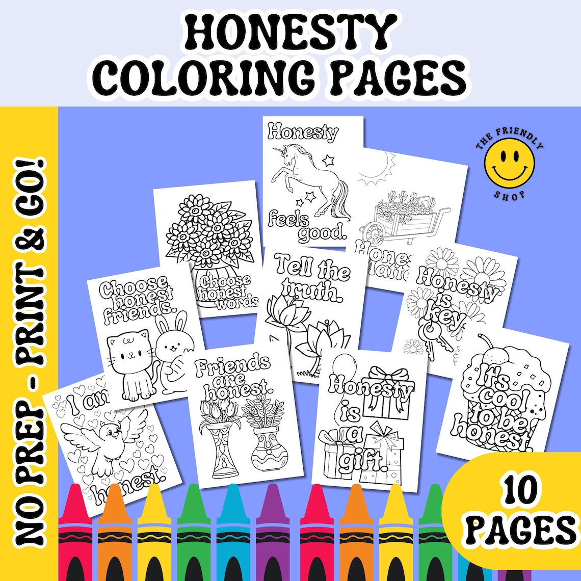 HONESTY COLORING PAGES - Coloring Sheets All About Honesty & Good ...