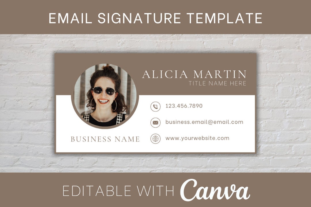Email Signature Template Canva Email Signature Editable - Etsy