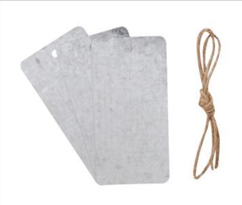 Galvanized Metal Tag Blanks - Etsy