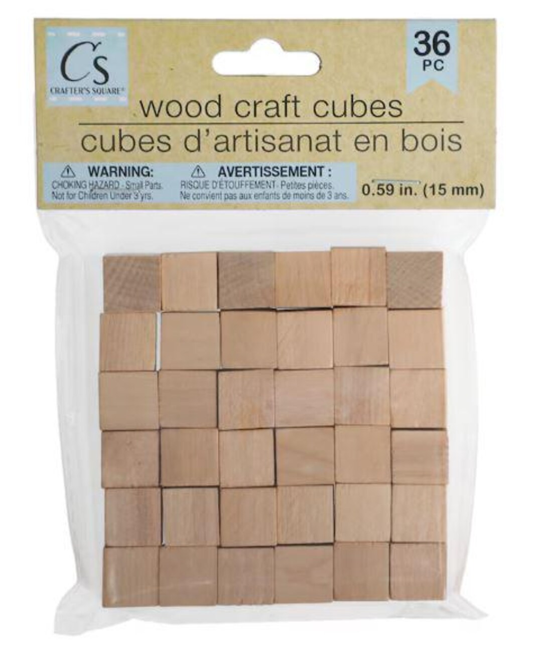Crafters Square Wood Craft Cubes - 36 Ct - Etsy