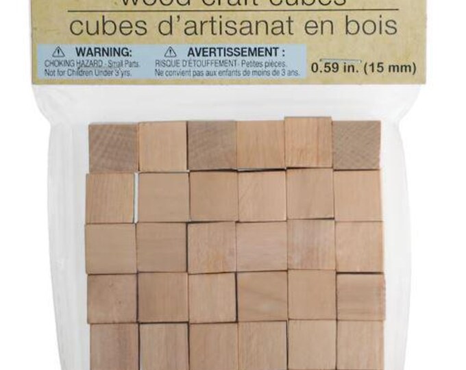 Crafters Square Wood Craft Cubes - 36 Ct - Etsy