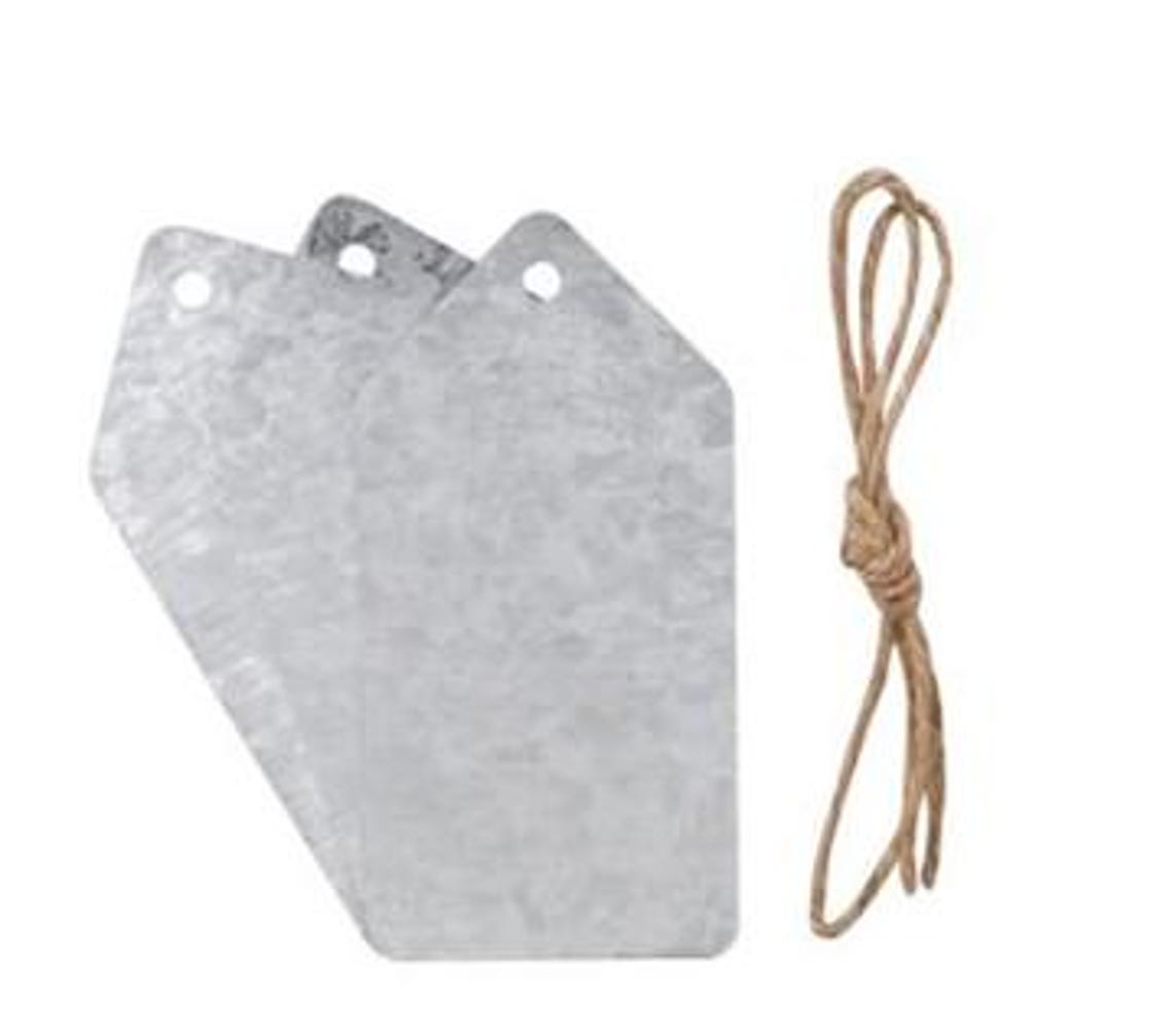 Galvanized Metal Tag Blanks - Etsy