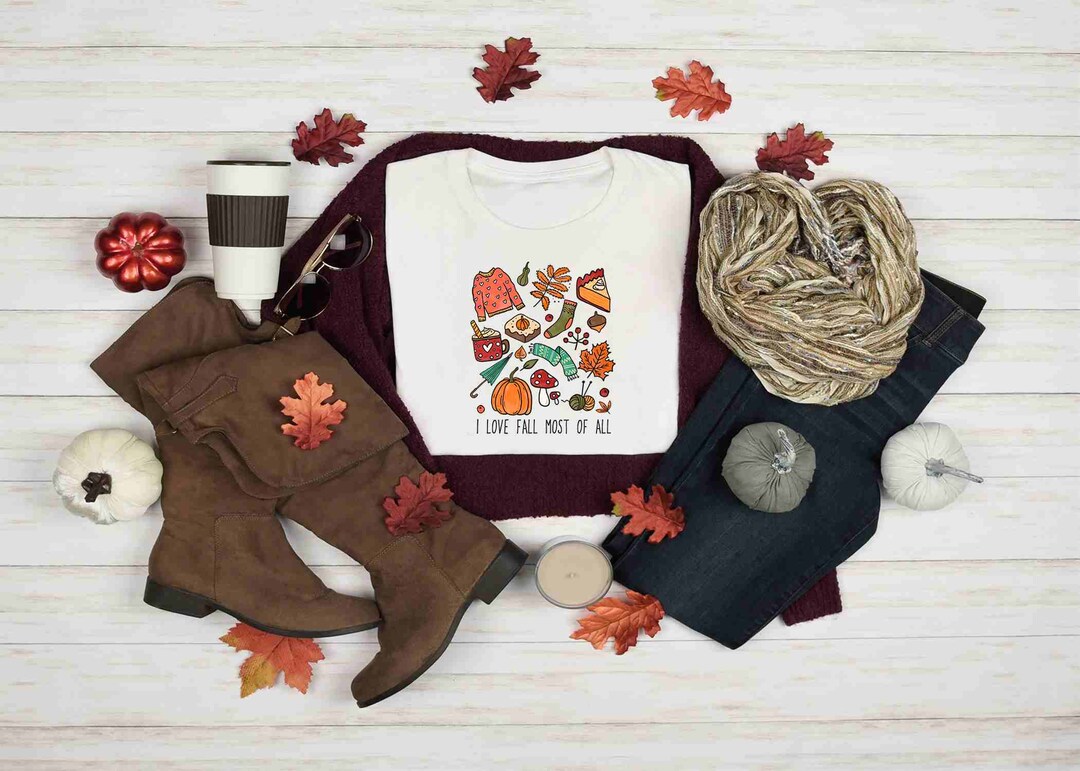 Fall Pumpkin and Leaves Shirt, Autumn Family Shirts, Family Matching T ...