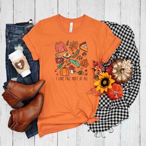 Fall Pumpkin and Leaves Shirt, Autumn Family Shirts, Family Matching T ...