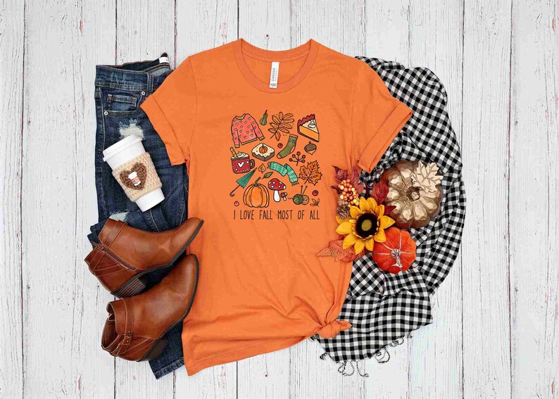 Fall Pumpkin and Leaves Shirt, Autumn Family Shirts, Family Matching T ...