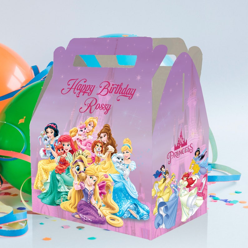 Personalized Princess Party Favor Boxes - Etsy
