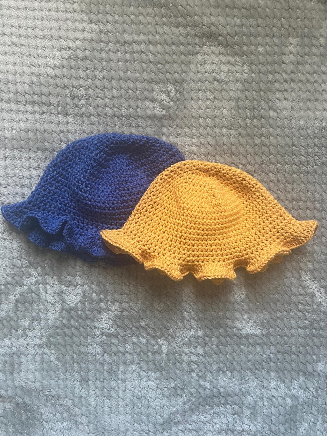 Basic Wavy Brim Crochet Bucket Hat - Etsy