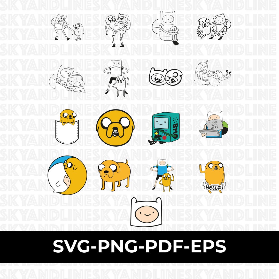 Adventure Time Clipart Finn Svg Adventure Svg Cartoon Svg - Etsy UK
