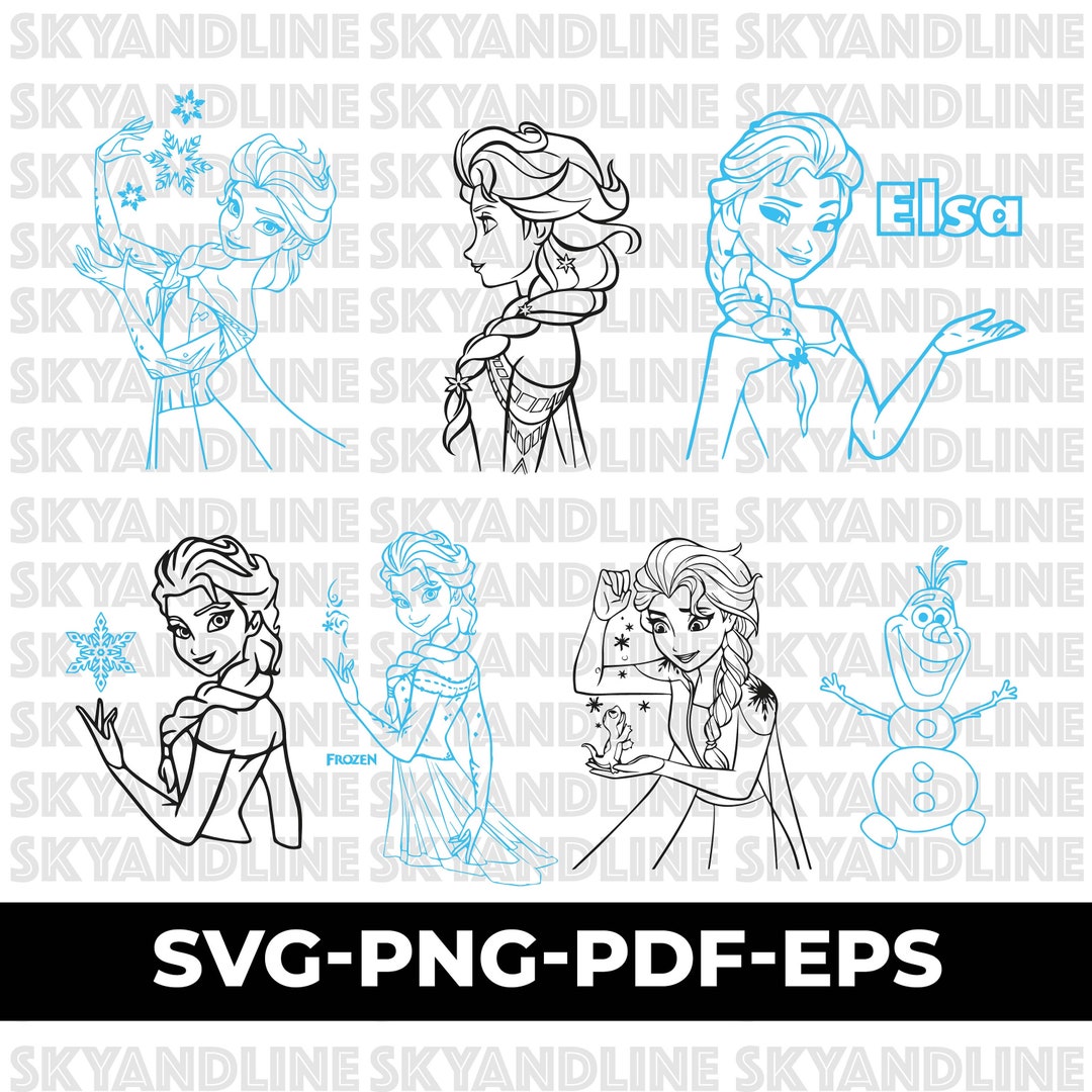 Elsa Bundle Svg Frozen Svg Frozen Shirt Svg Cut File Cricut - Etsy Canada