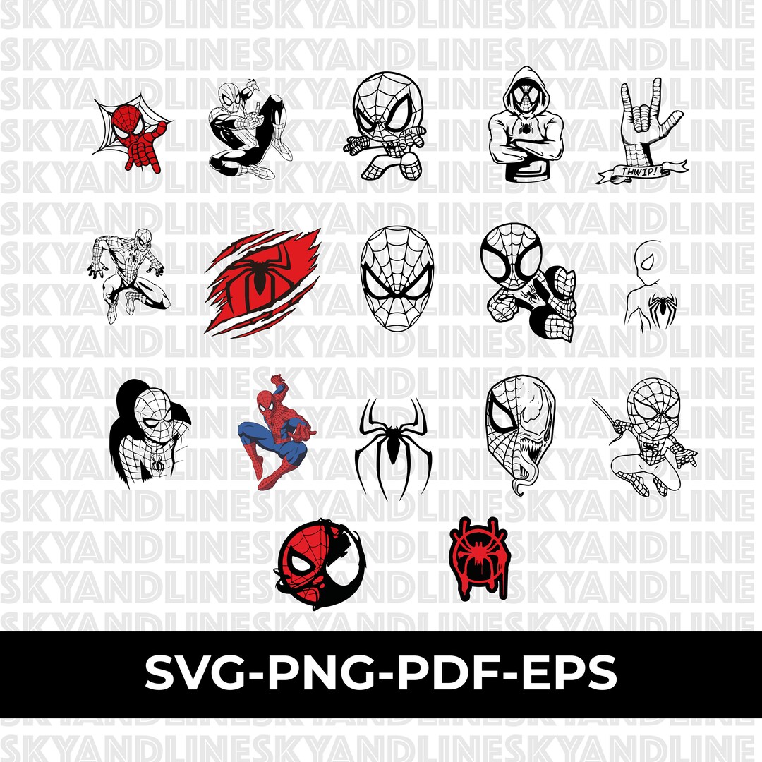 SPIDERMAN SVG Bundle Spider-man Svg Cut Files for Cricut - Etsy Denmark