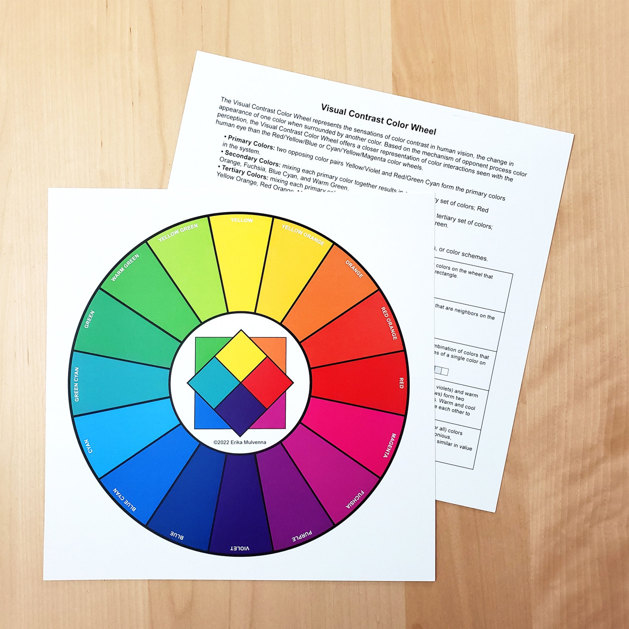 Visual Contrast Color Wheel - Etsy