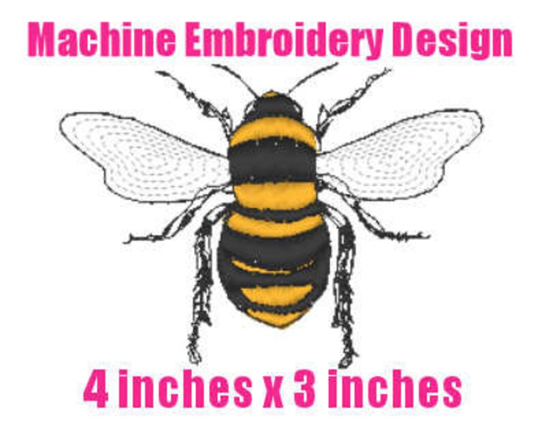 Bumble Bee Embroidery Design - Etsy