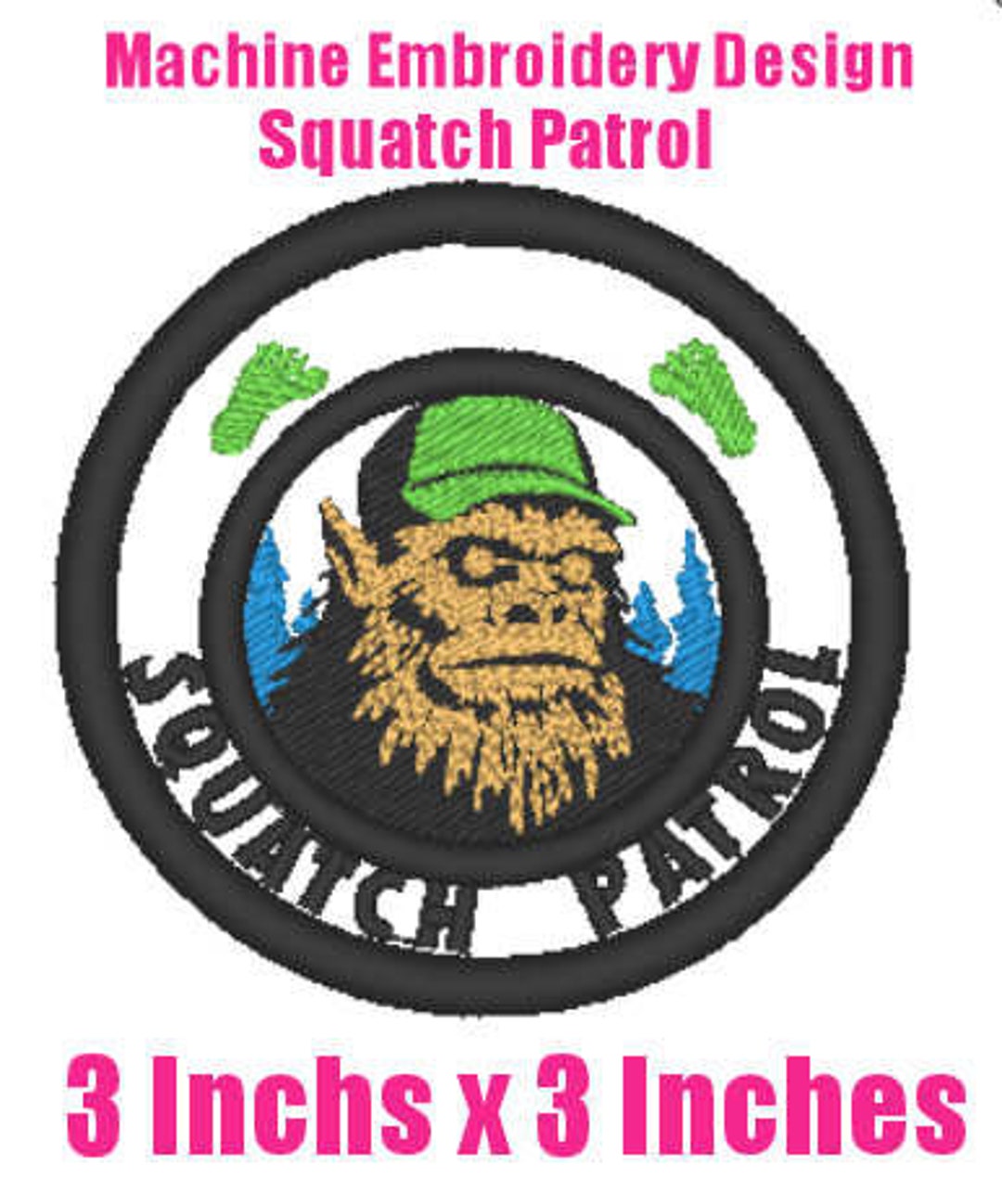 Sasquatch Embroidery Design / Patch - Etsy