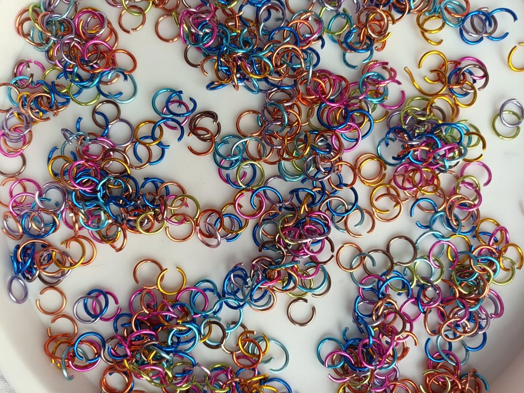 Aluminium Colourful Open Jump Rings | 1.00x8mm | Lightweight | Jewelry ...