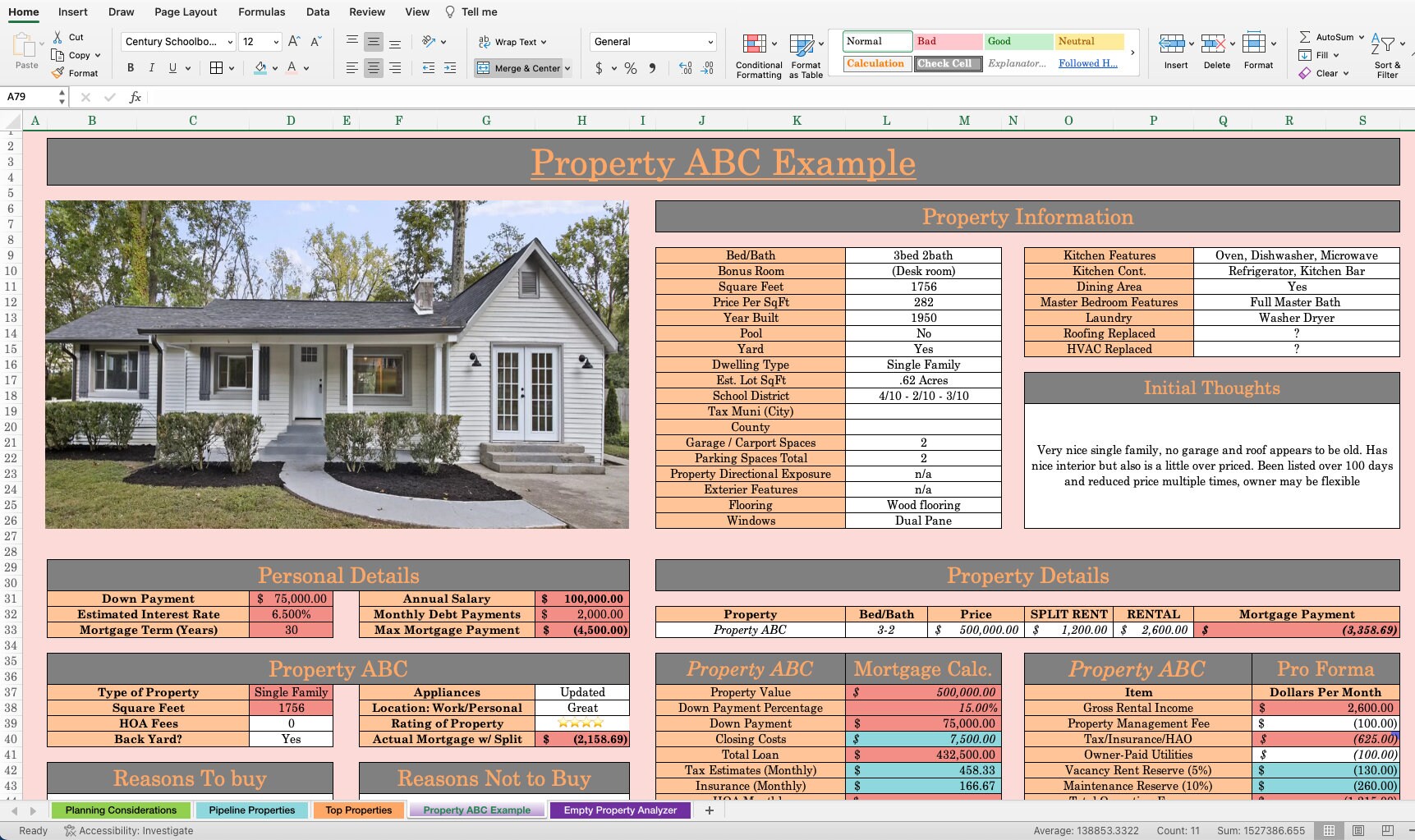 Real Estate Property Analyzer - Etsy
