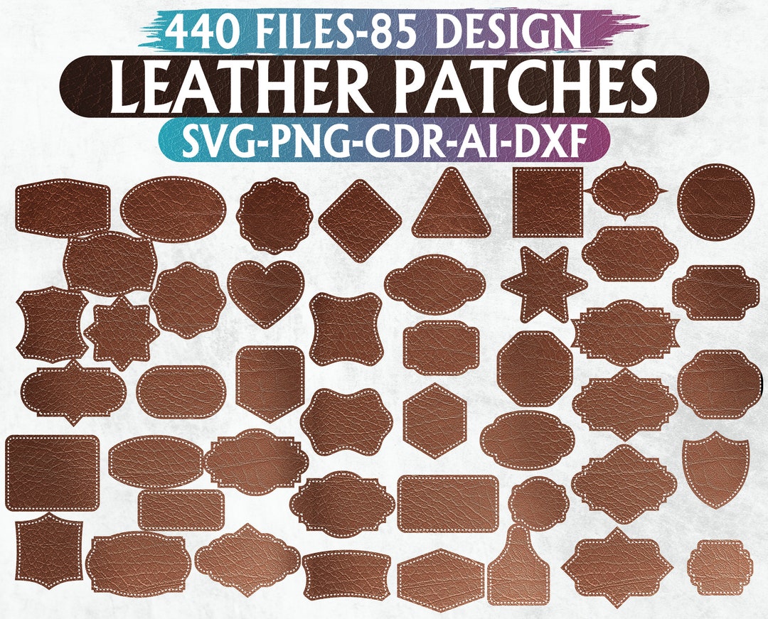 Leather Patch SVG Bundle: Laser Cut Files (digital Download) - Etsy