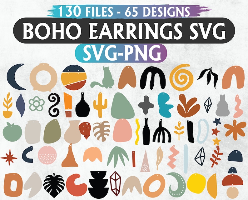 Boho Earring SVG Bundle: Laser Cut Templates (digital File) - Etsy