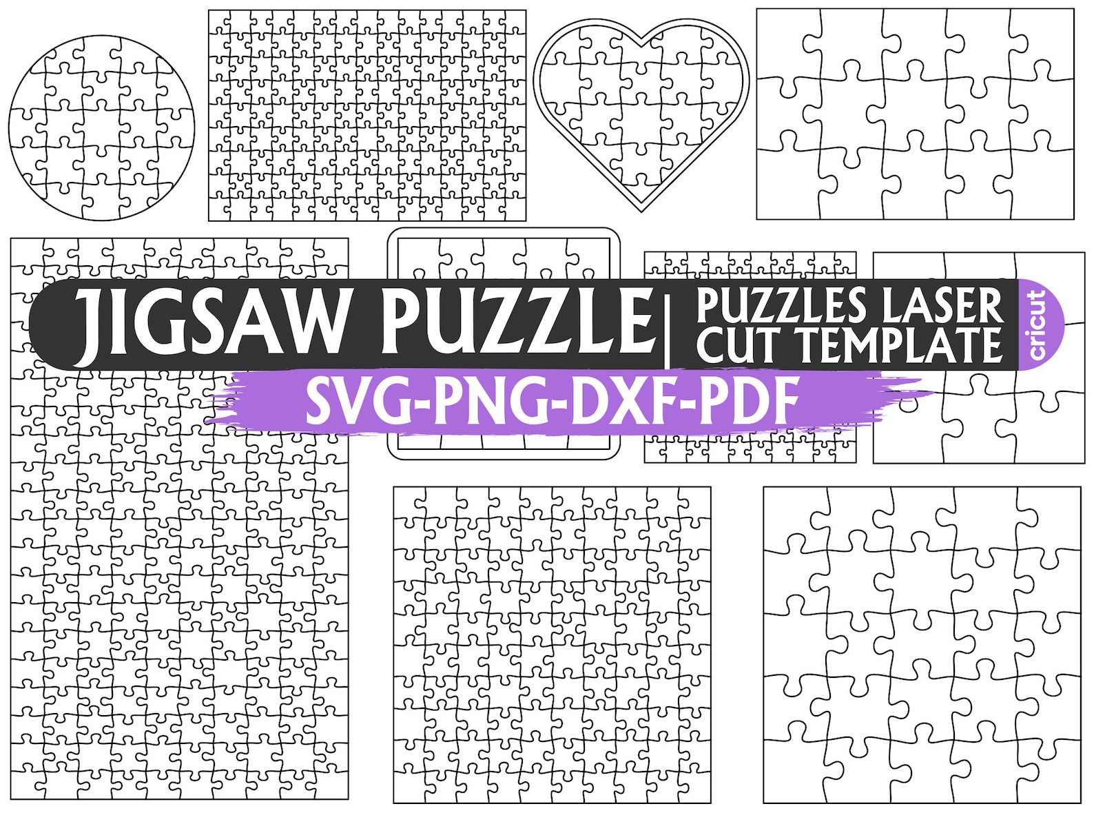 Puzzle Template Svg Puzzle Svg Jigsaw Svg for Cricut Laser - Etsy