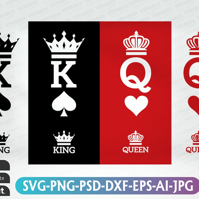 King and Queen Svg - Etsy
