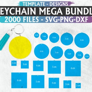 Keychain SVG Bundle: 2000+ Template Designs (digital Download) - Etsy