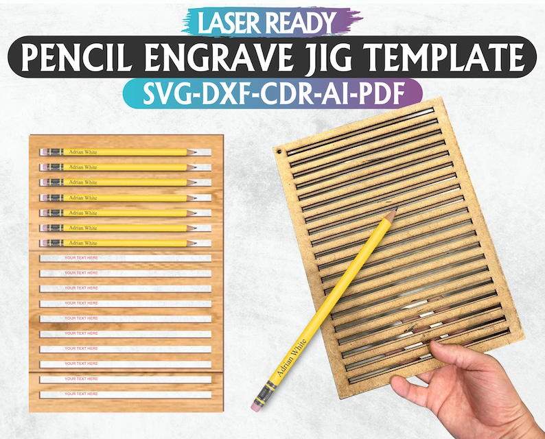 Pencil Engraving Jig SVG Laser Cut File (digital Download) - Etsy