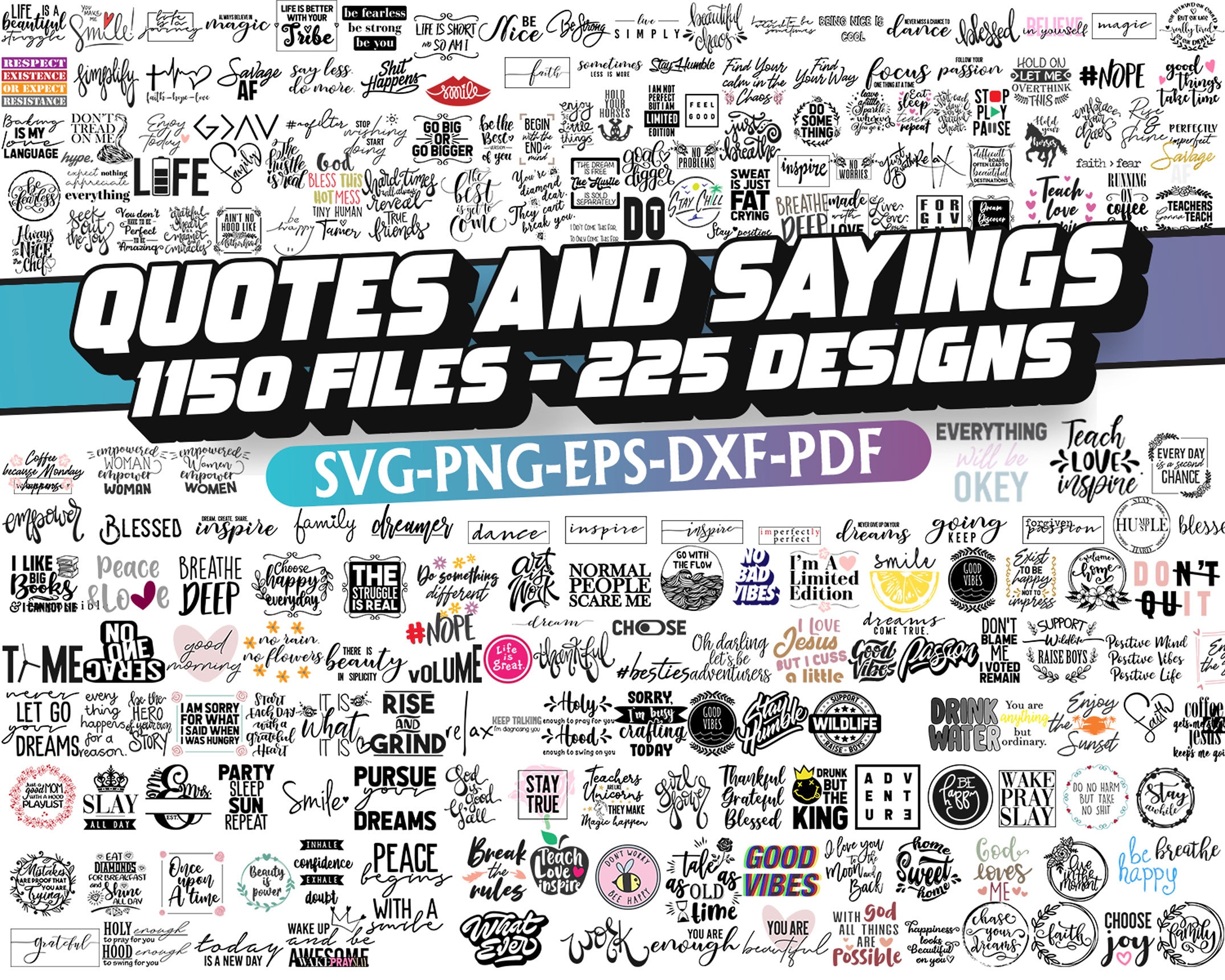 Motivational Svg Bundle, Quotes Svg, Sayings Svg, Inspirational Bundle ...
