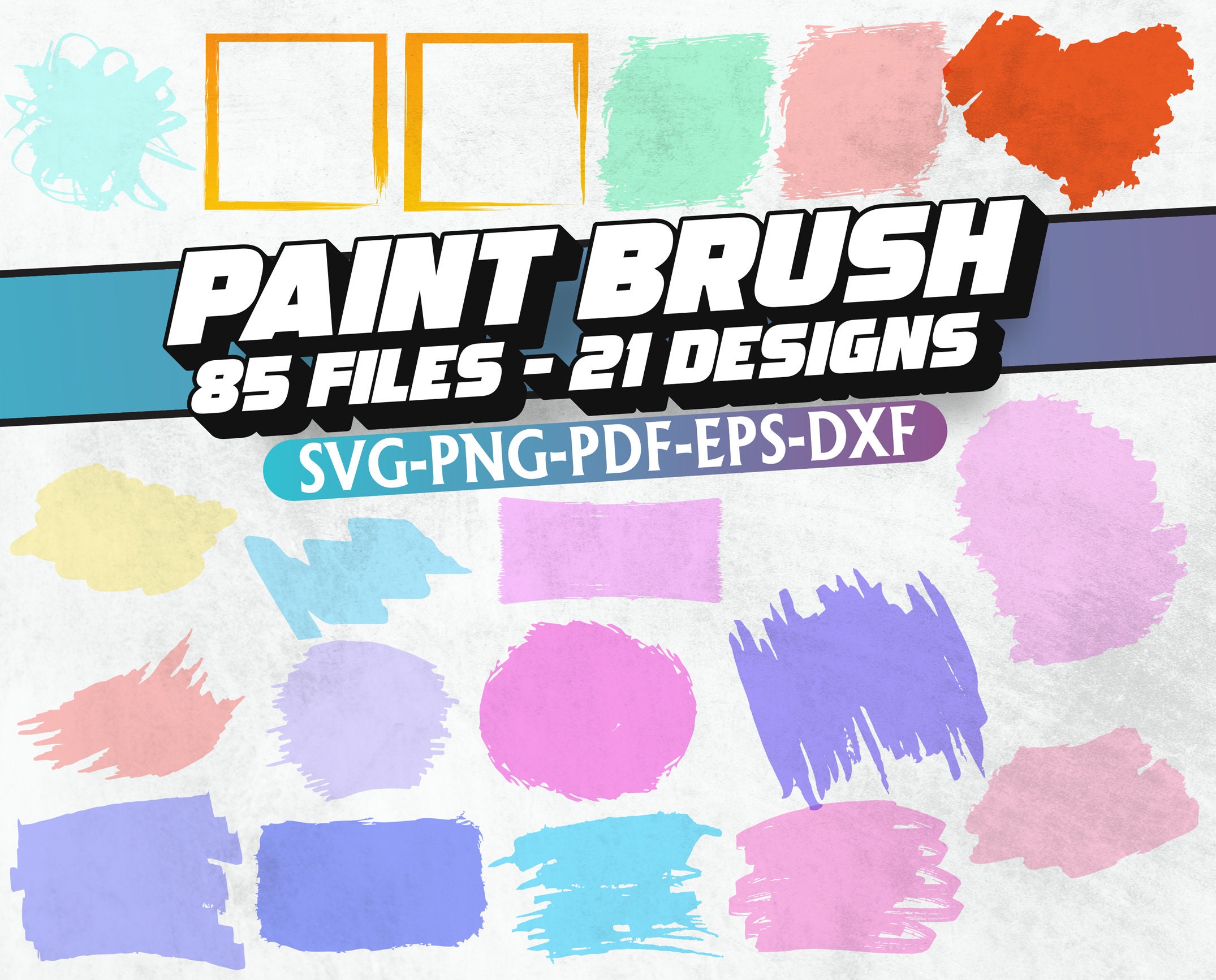 Paint Brush Strokes SVG, Paint Brush Svg, Background Svg, Keychain Svg ...