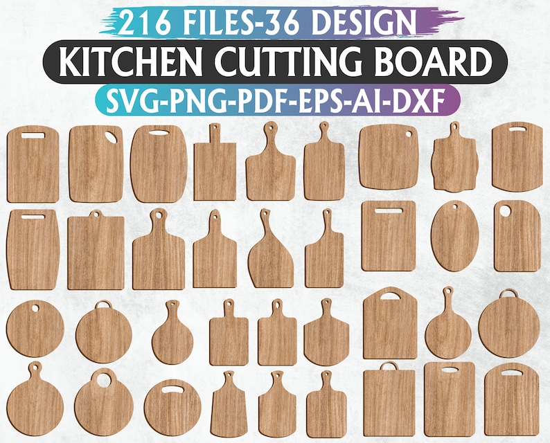 Schneidebrett Bundle, Käsebrett, Laser cut Datei, Schneidebrett svg ...
