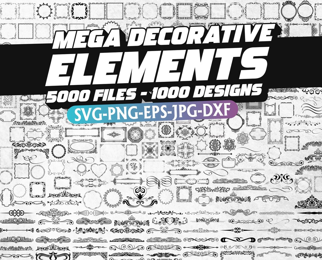 5000+ Decorative Elements SVG, Ornaments Svg, Border Svg, Arrow Svg ...