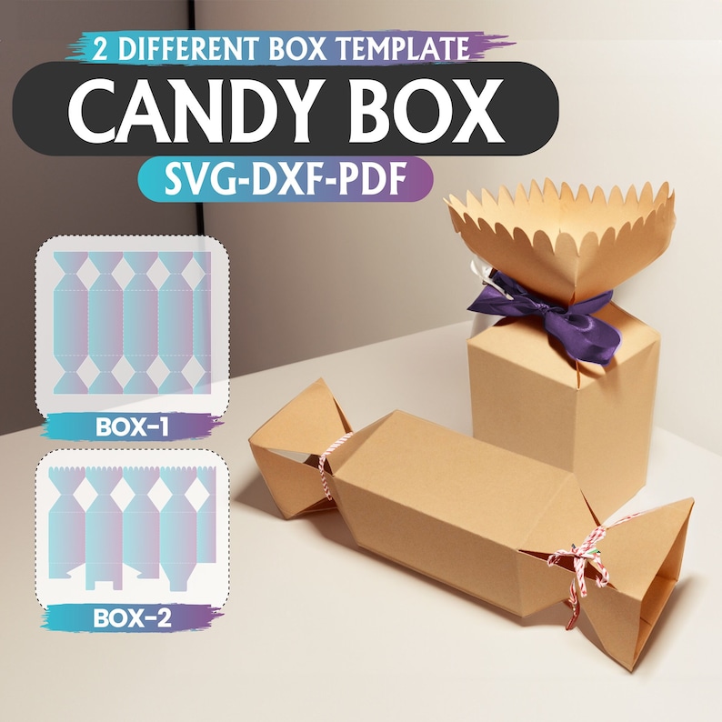 Candy Box Svg, Candy Box Template, Box Svg, Gift Box, Candy Gift Box ...