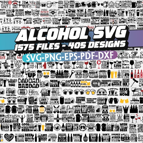 Alcohol Svg - Etsy