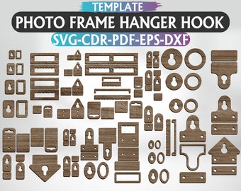 Photo Frame Hanger Hook SVG: Laser Cut File Template (digital Download ...