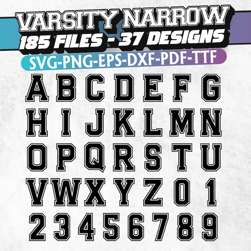 Varsity Font - Etsy