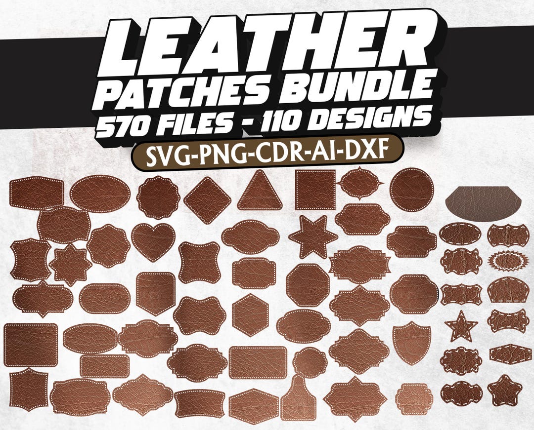 Leather Patch SVG Mega Bundle: Laser Cut Files (instant Download) - Etsy