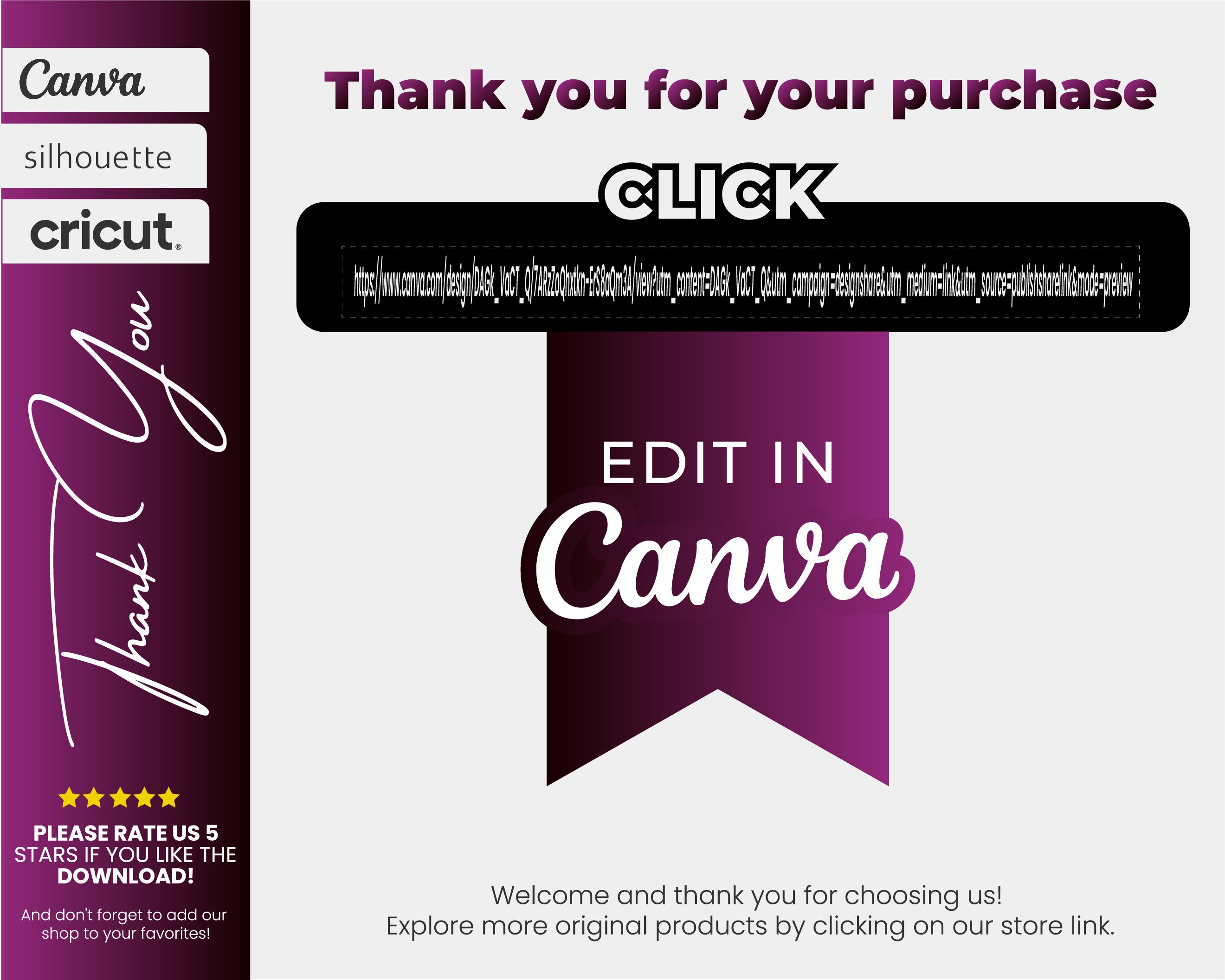 2.25 Inch Pin Button Template: Editable Canva Layout (digital Download ...