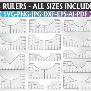 T-shirt Ruler SVG Bundle: Alignment Tool Template (digital Download) - Etsy