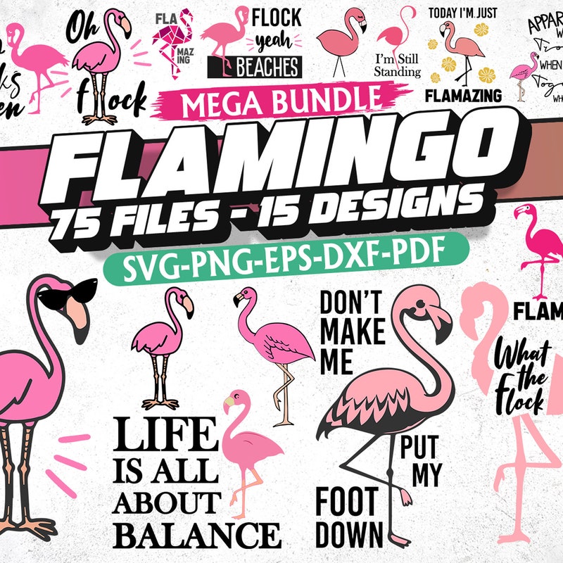 Flamingo Svg - Etsy