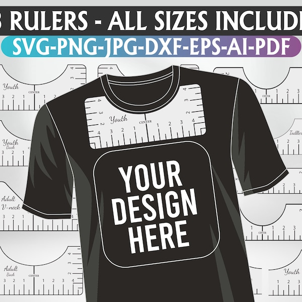 Shirt Ruler Svg - Etsy
