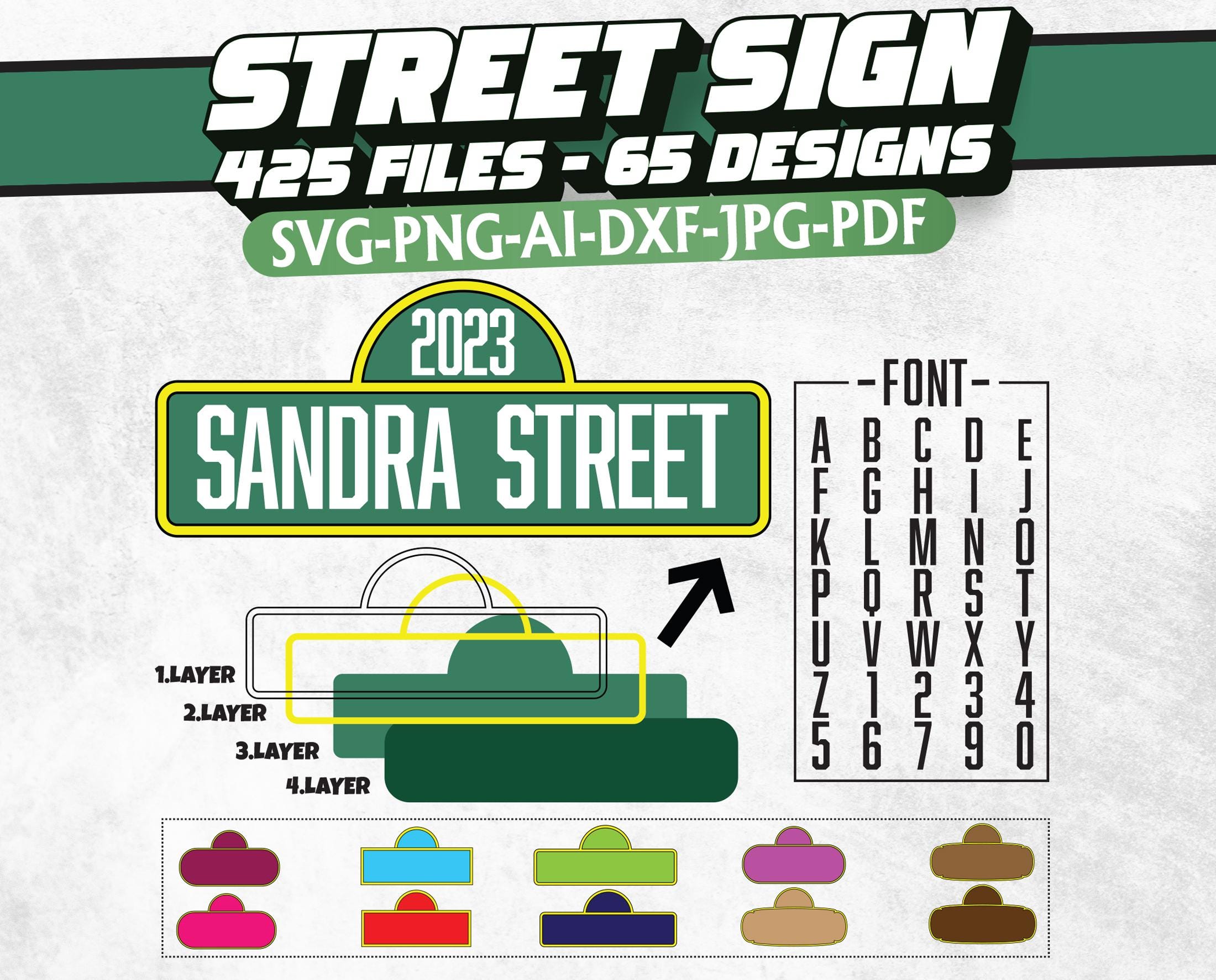 Blank Sesame Street Sign Template