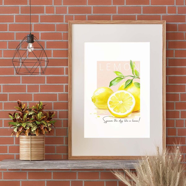 Lemon Kitchen Art - Etsy