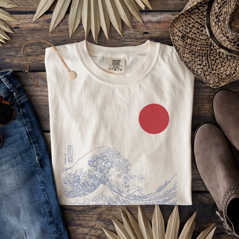 Japanese Print Shirt - Etsy