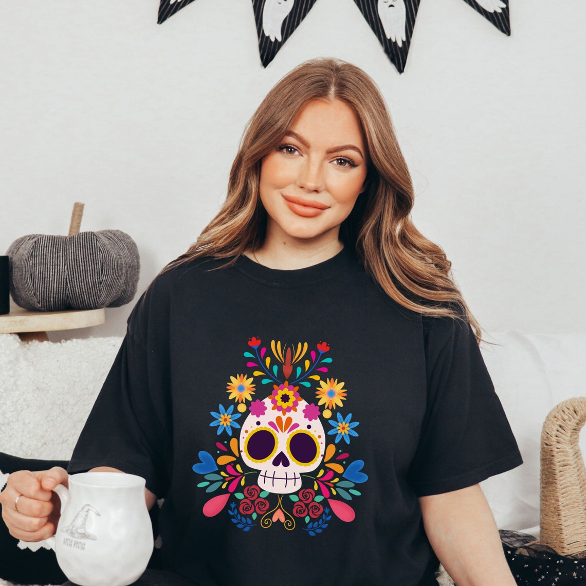 Dia De Los Muertos Shirt Day of the Dead Tee Sugar Skull T - Etsy