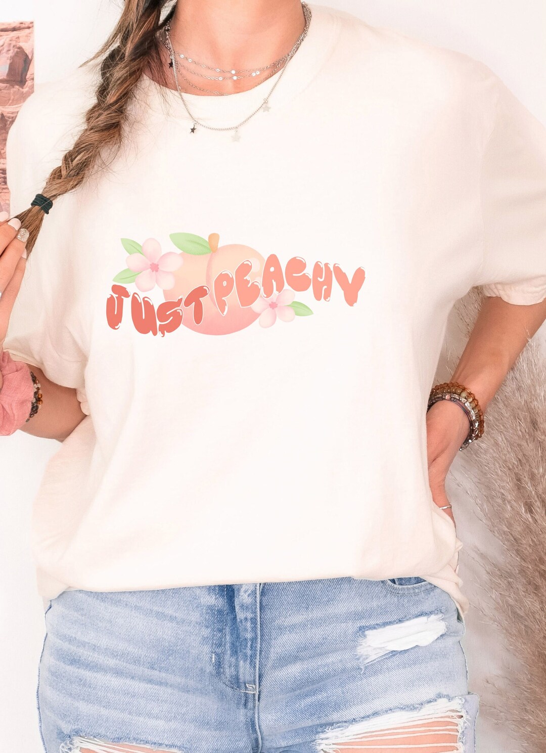 Just Peachy Shirt, Peach Shirts, Fruit Shirt, Peach Blossom Shirt ...