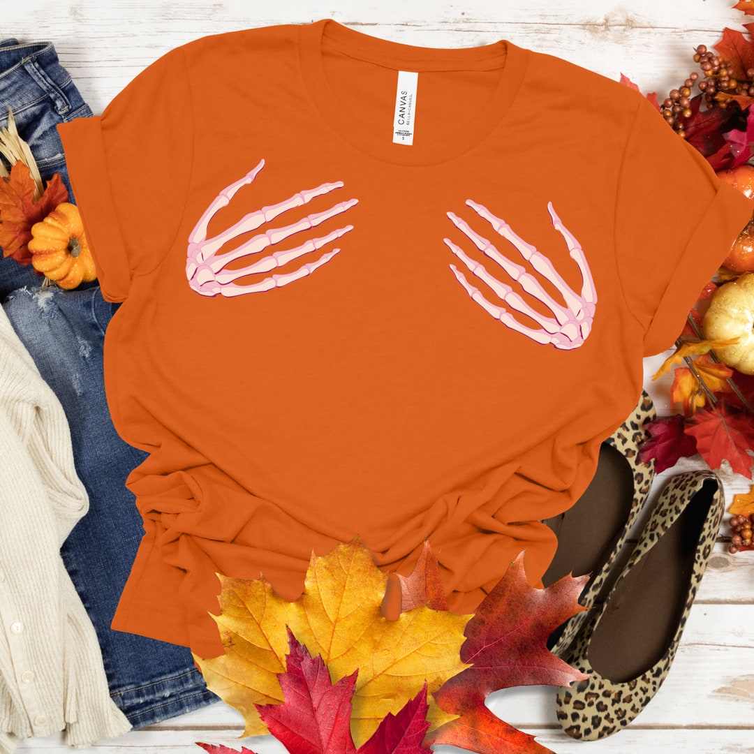 Pink Skeleton Hands Shirt, Skeleton Hands Shirt, Skeleton Hand Bra ...